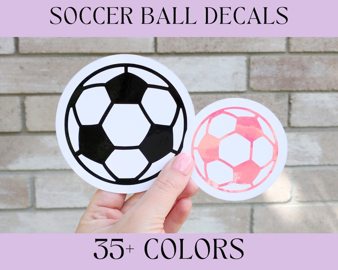 Soccer Ball Vinyl Decal, Soccer Cut Out Sticker, Holographic Vinyl ...