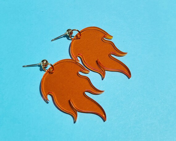 Flames Translucent Orange Fire Laser Cut Acrylic | Etsy