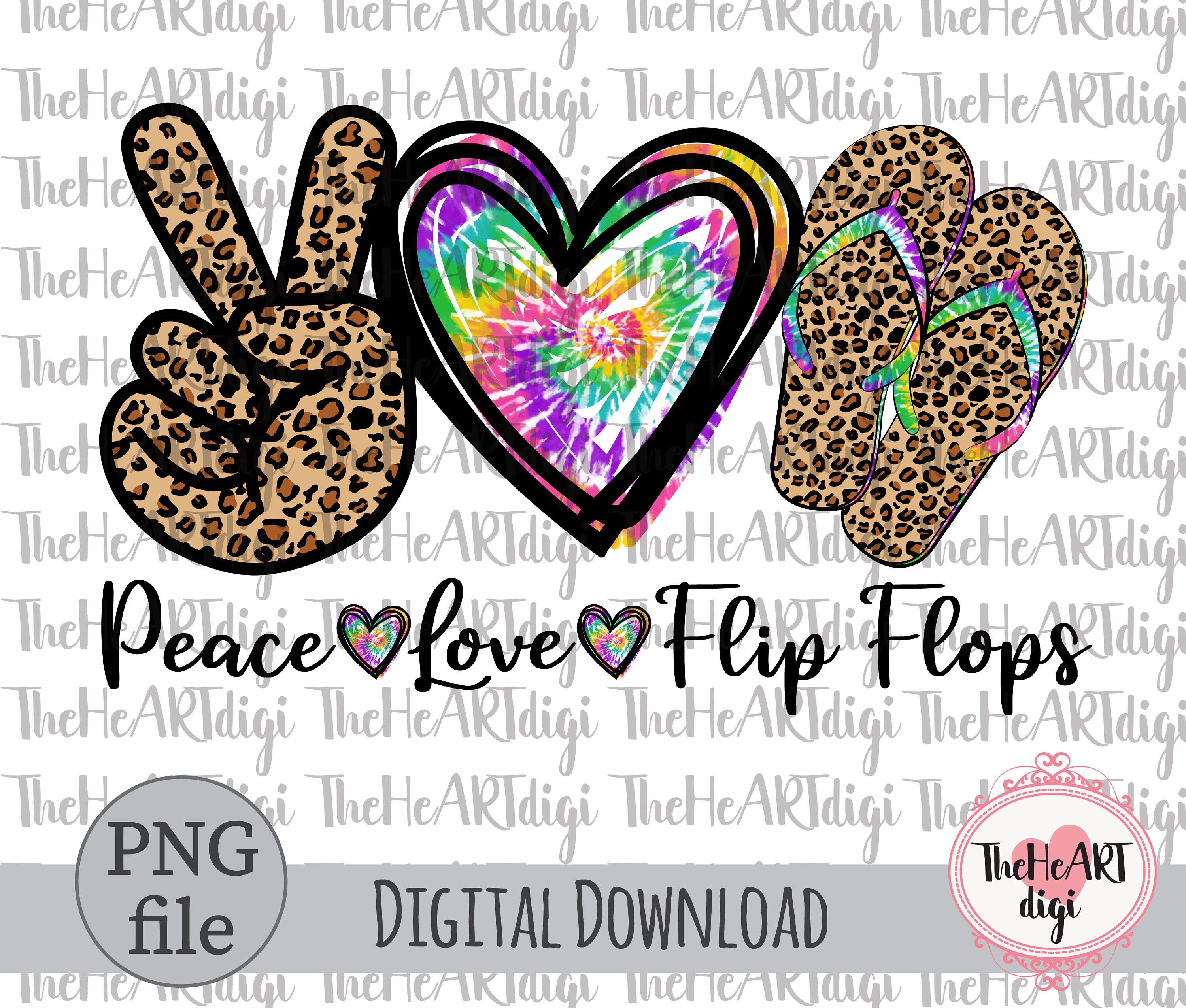 Digital Art & Collectibles Instant Download Flip Flop Clipart Peace ...