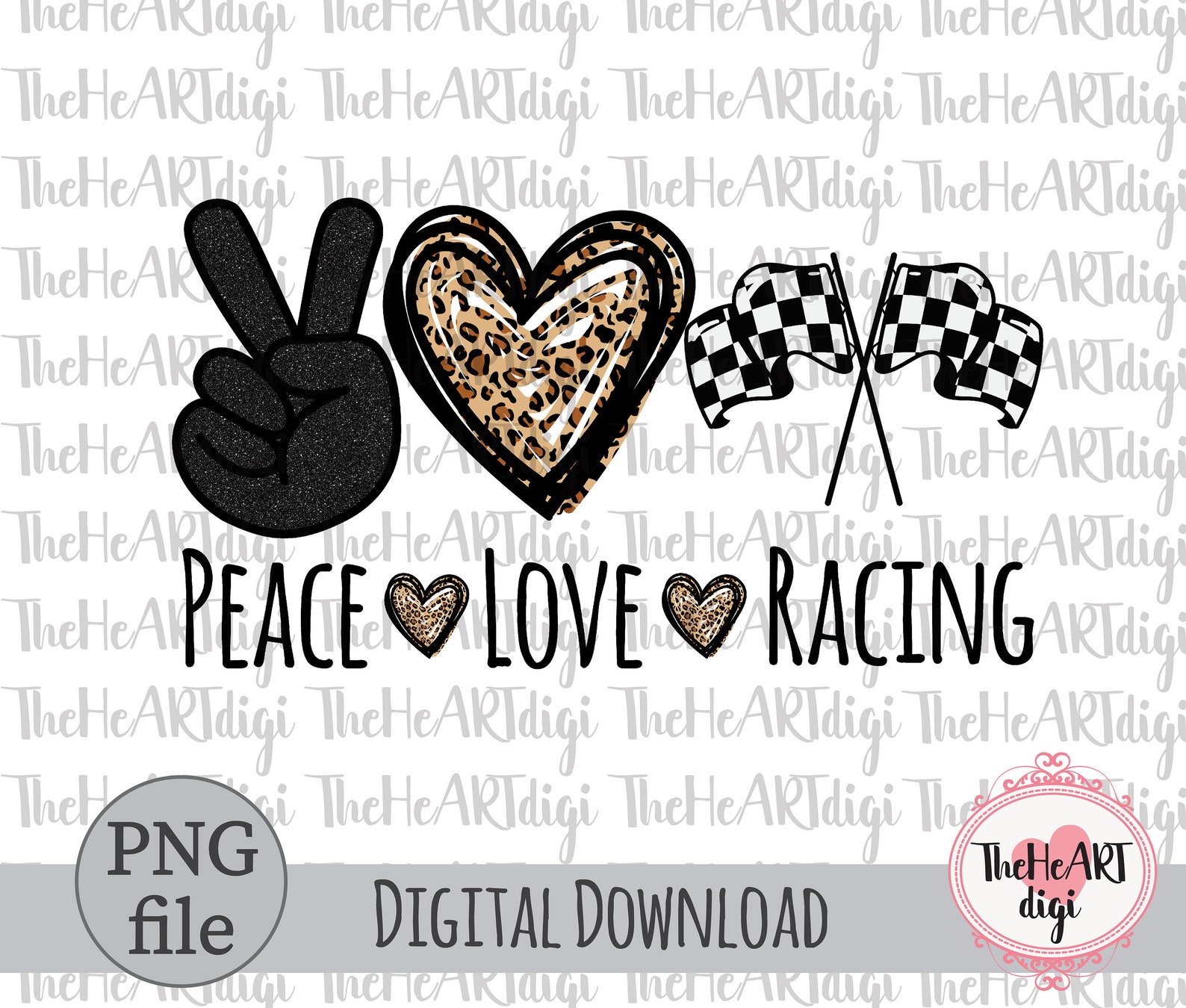 Peace Love Racing PNG Peace Love Racing Sublimation Digital | Etsy