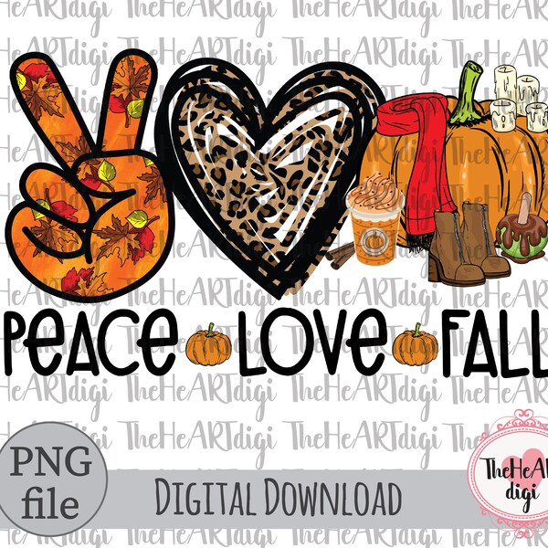 Peace Love Fall - Etsy
