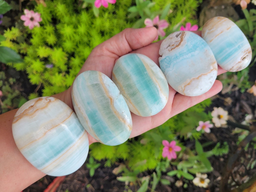 Caribbean Calcite Palm Stones ~ XXS - MEDIUM ~ Pakistan ~ Crystal ...