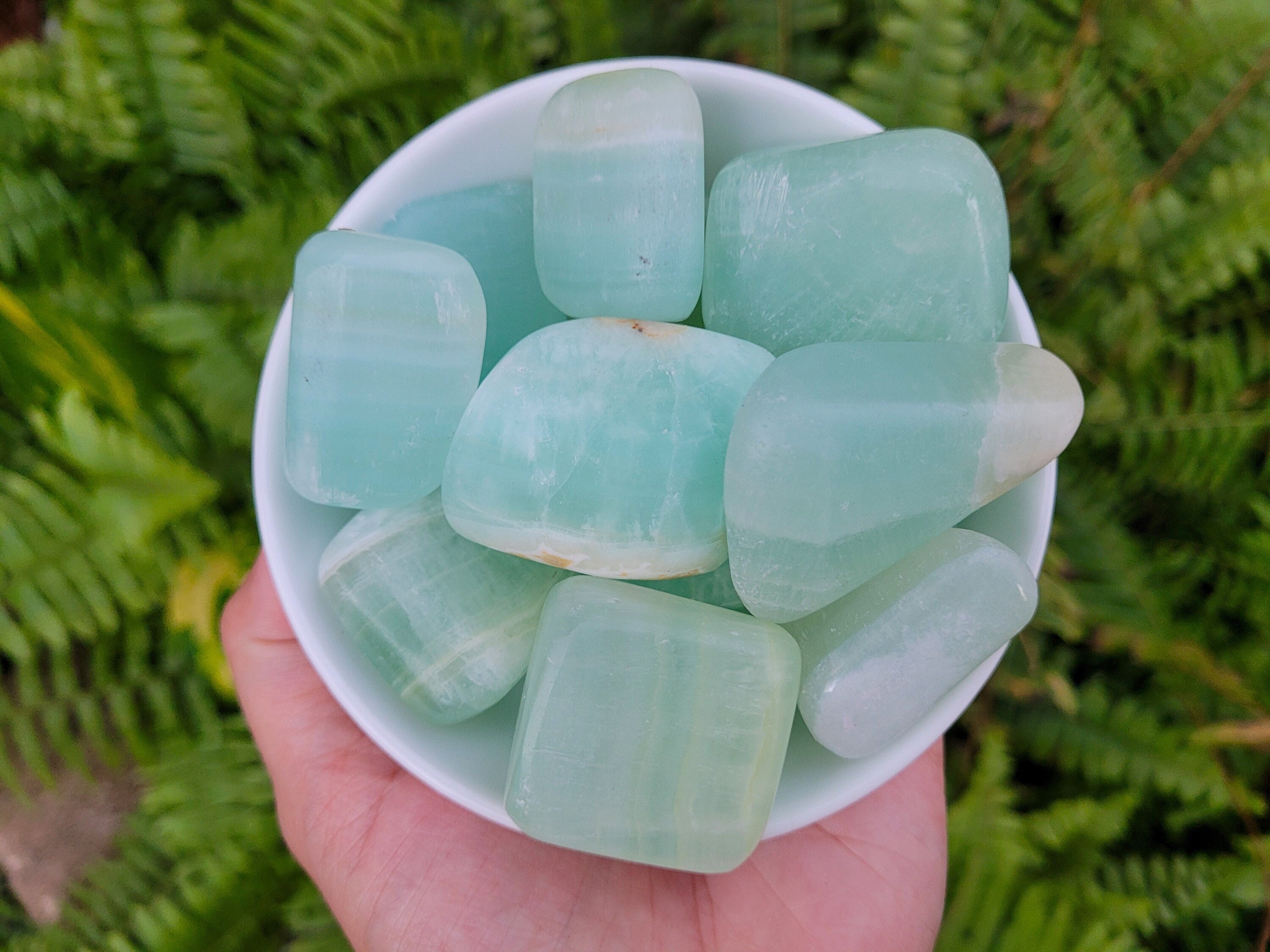Pistachio Calcite Polished Stones ~ .75"-1.75" ~ Pakistan ~ Tumbled ...