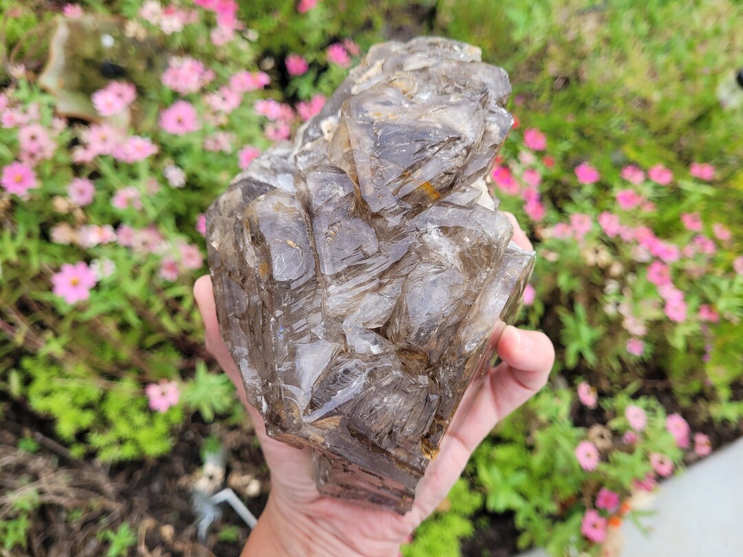 7" Elestial Quartz ~ Titanium Rutile + Clay Inclusions ~ E-25 ~ ((3lb ...