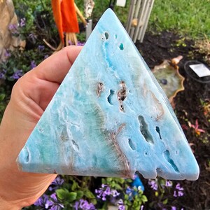 Rare Blue Aragonite Crystal Pyramids, Choose Your Piece, Blue Pyramid ...