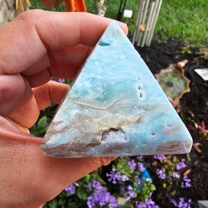Rare Blue Aragonite Crystal Pyramids, Choose Your Piece, Blue Pyramid ...