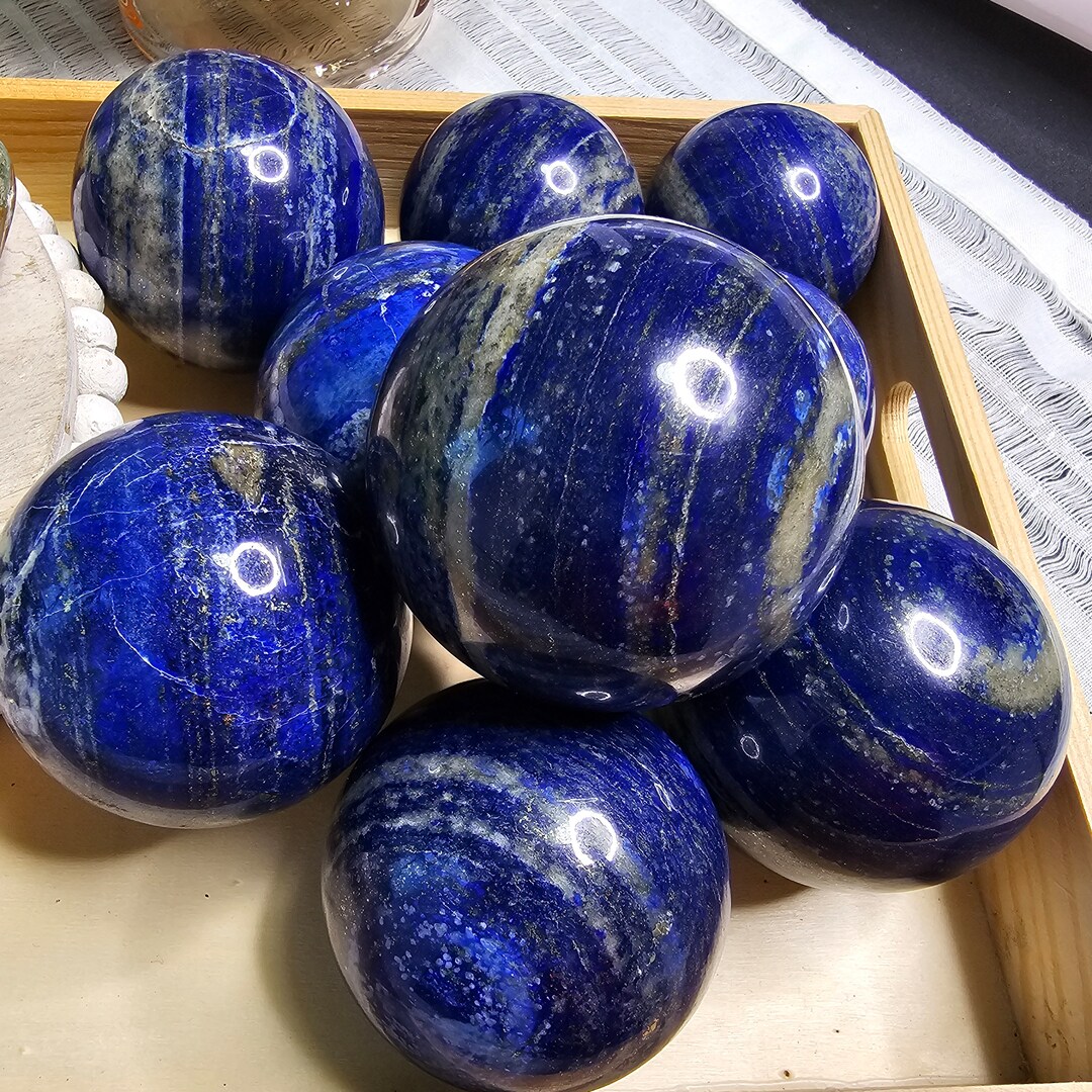 Blue Lapis Lazuli Spheres, Xtra Quality Afghanistan, Choose Your Piece ...