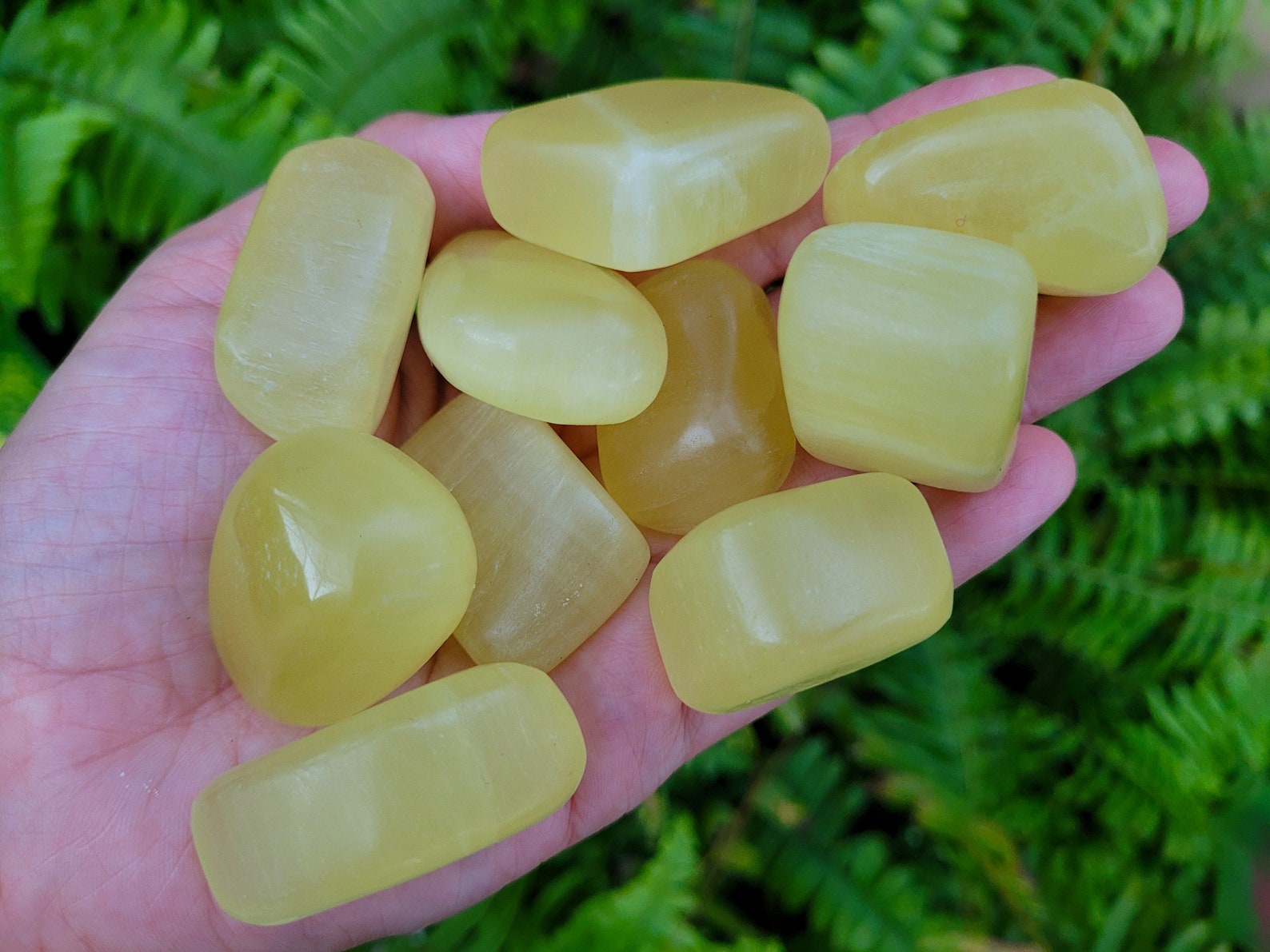 Lemon Calcite Polished Stones ~ .75"-1.75" ~ Pakistan ~ Tumbled Stone ...