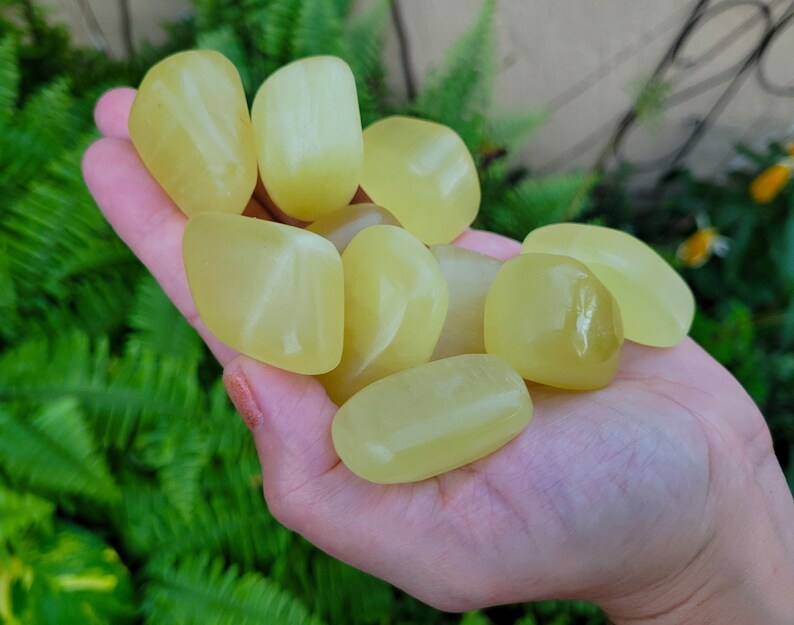 Lemon Calcite Polished Stones ~ .75"-1.75" ~ Pakistan ~ Tumbled Stone ...