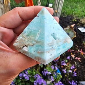 Rare Blue Aragonite Crystal Pyramids, Choose Your Piece, Blue Pyramid ...