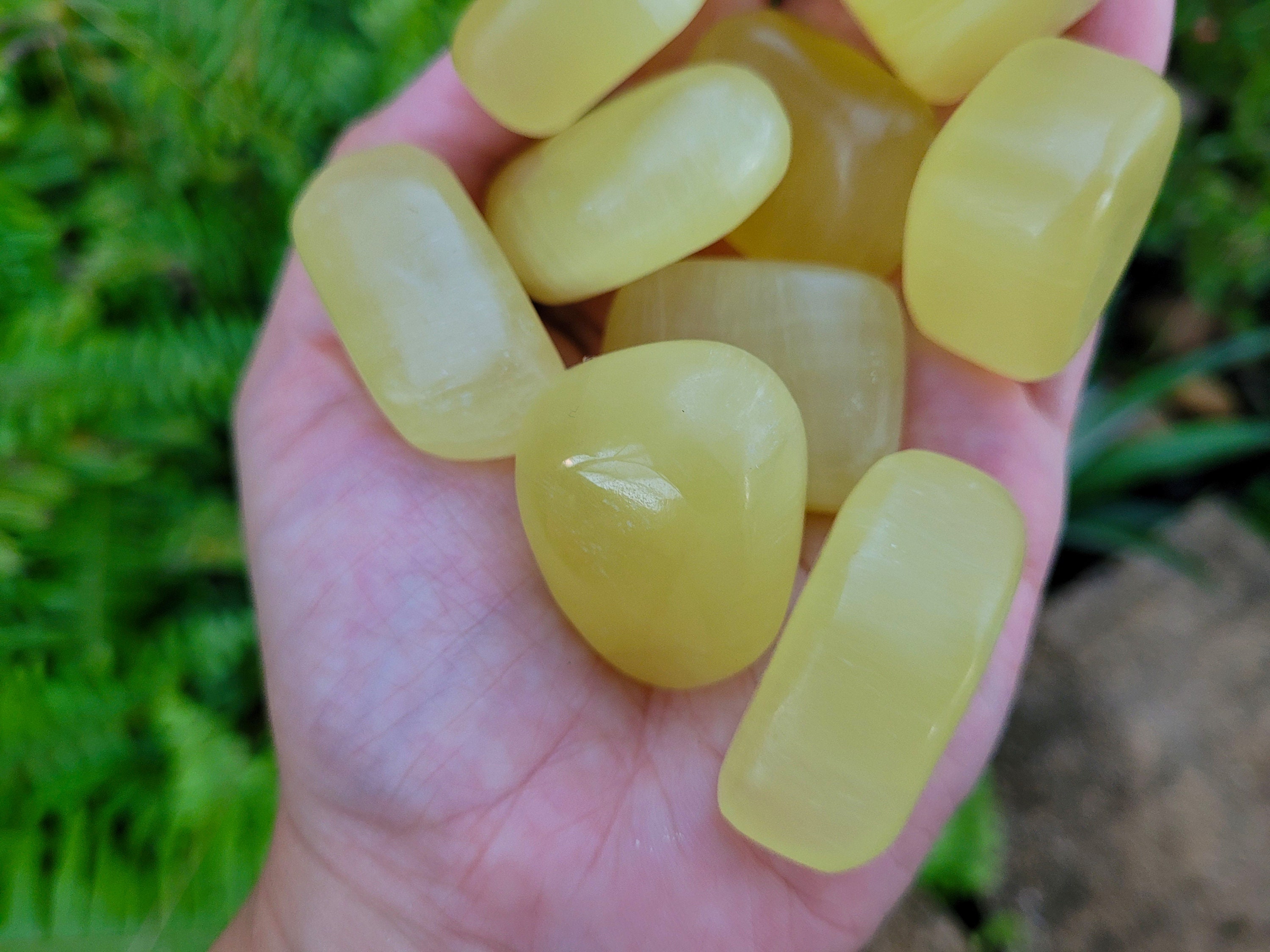 Lemon Calcite Polished Stones ~ .75"-1.75" ~ Pakistan ~ Tumbled Stone ...