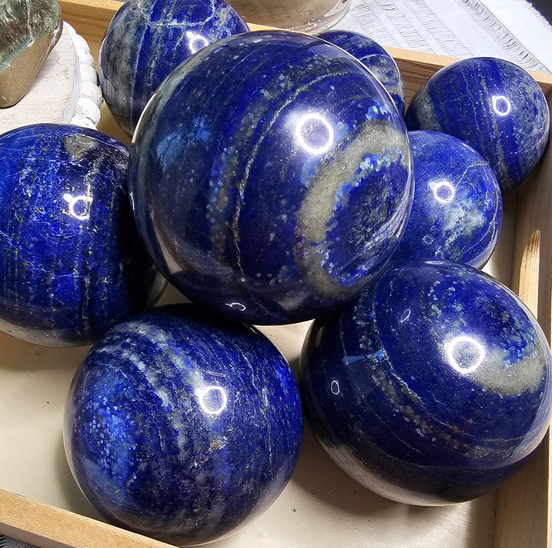 Blue Lapis Lazuli Spheres, Xtra Quality Afghanistan, Choose Your Piece ...