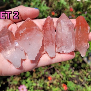 Rare Red Scarlett Lemurians ~ 5 Piece Sets ~ Lemurian Seed Quartz ...