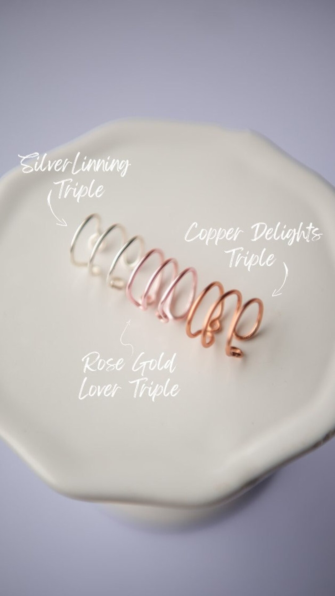 Ear Cuff Hand Wrapped Triple Cuff Collection no Piercing Required - Etsy