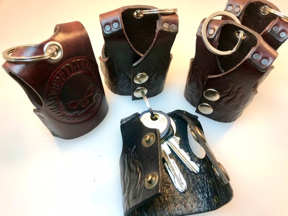 Biker Leather Vest Key Holderkey Caseleather - Etsy