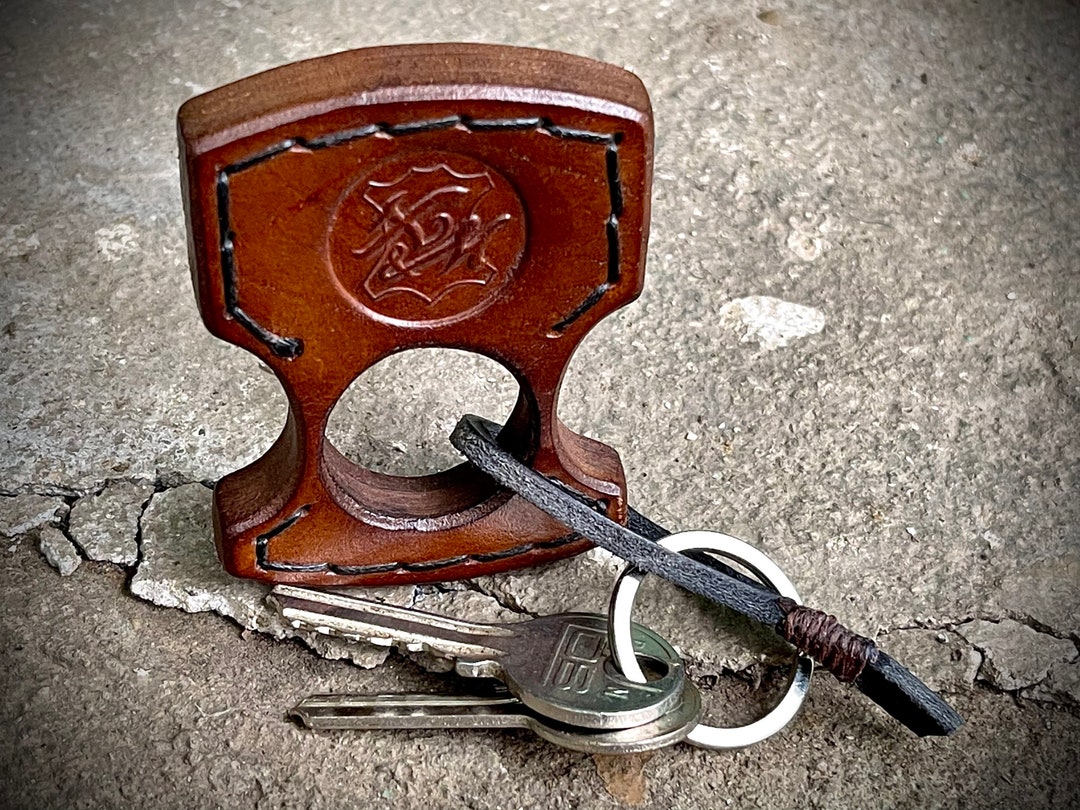 Handmade Leather Keychain ,key Case, Leather Pouch, Embossed ...