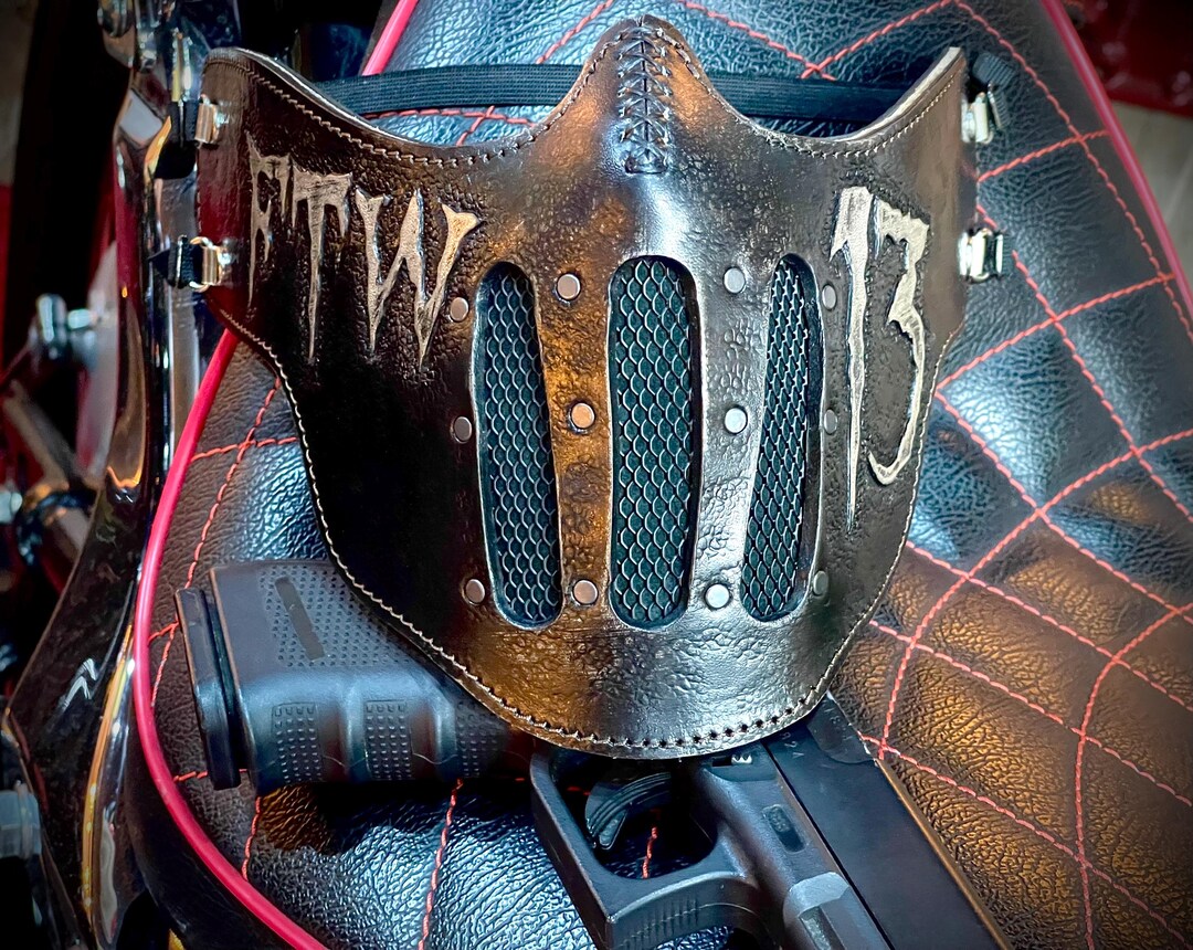 Custom Handmade Leather Face Mask – Steampunk Punk Gothic Biker Mask ...