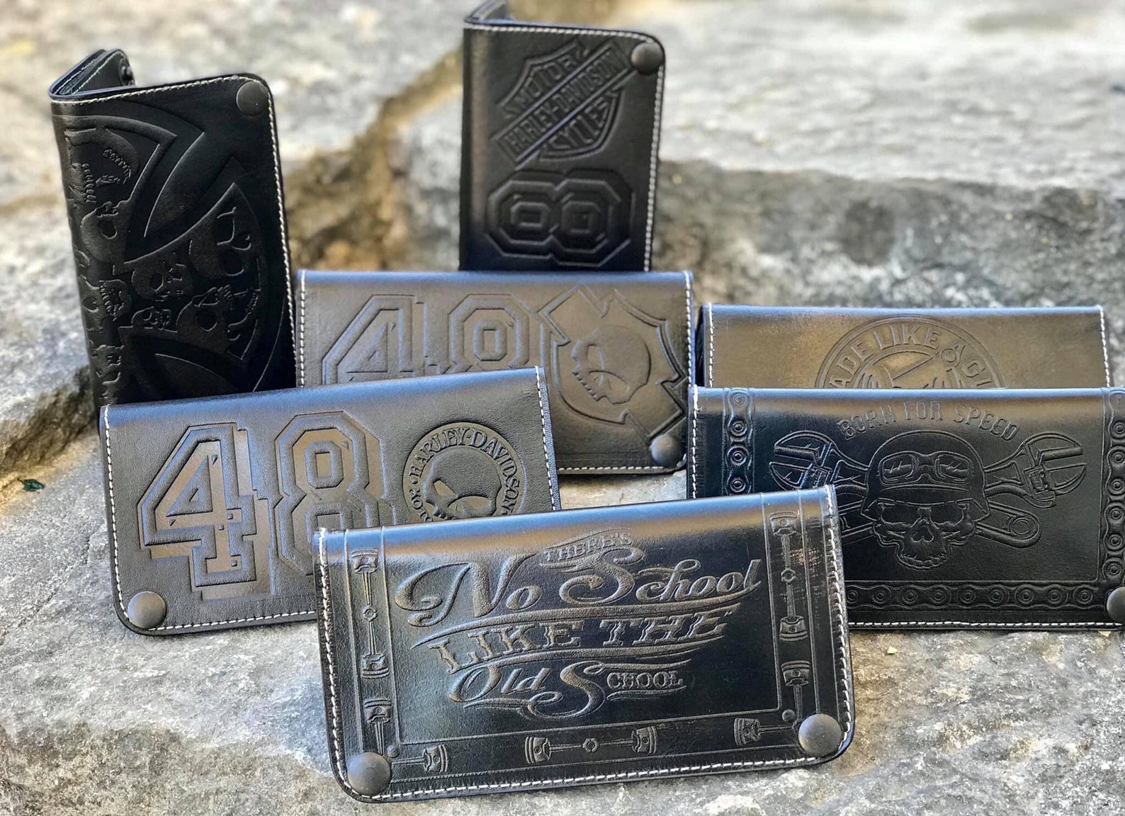 Handmade Motorcycle Long Leather Wallet Dad Gift Biker - Etsy