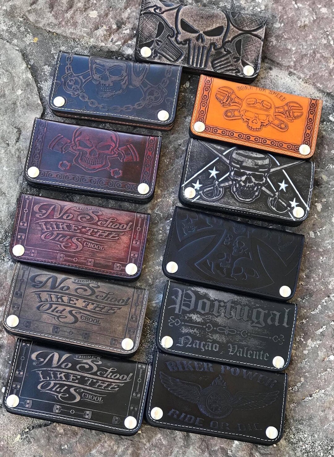 Handmade Motorcycle Long Leather Wallet, Dad Gift, Biker Wallet, Top ...