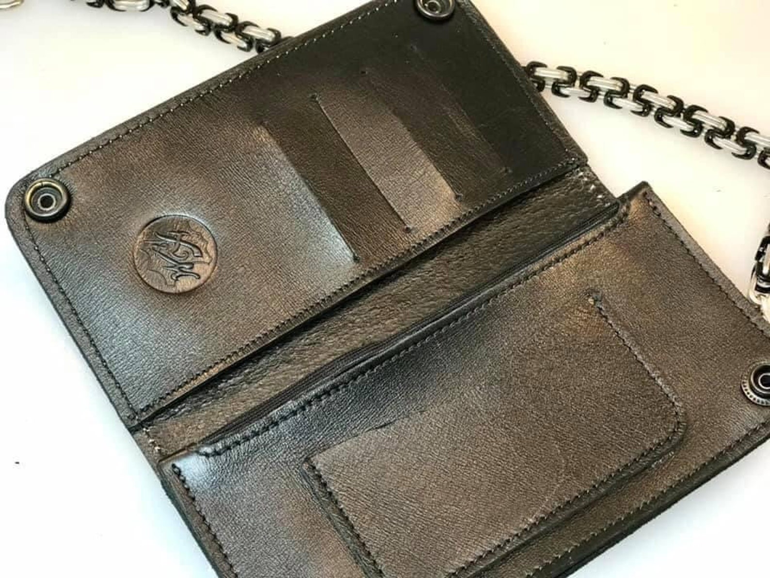 Handmade Motorcycle Long Leather Wallet Dad Gift Biker - Etsy