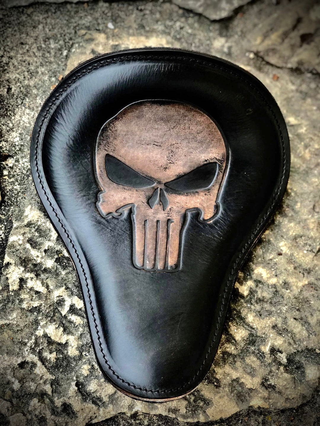 Custom Leather Solo Motorcycle Seat – Handmade Bobber & Chopper Saddle ...