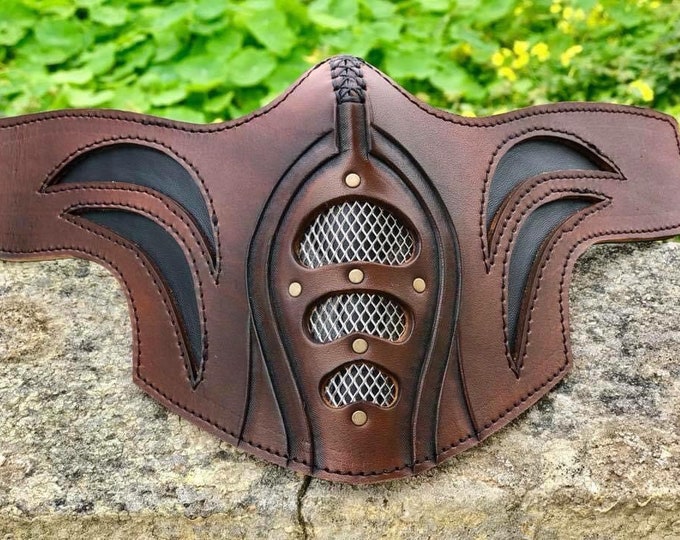 Skull Leather Mask - Etsy