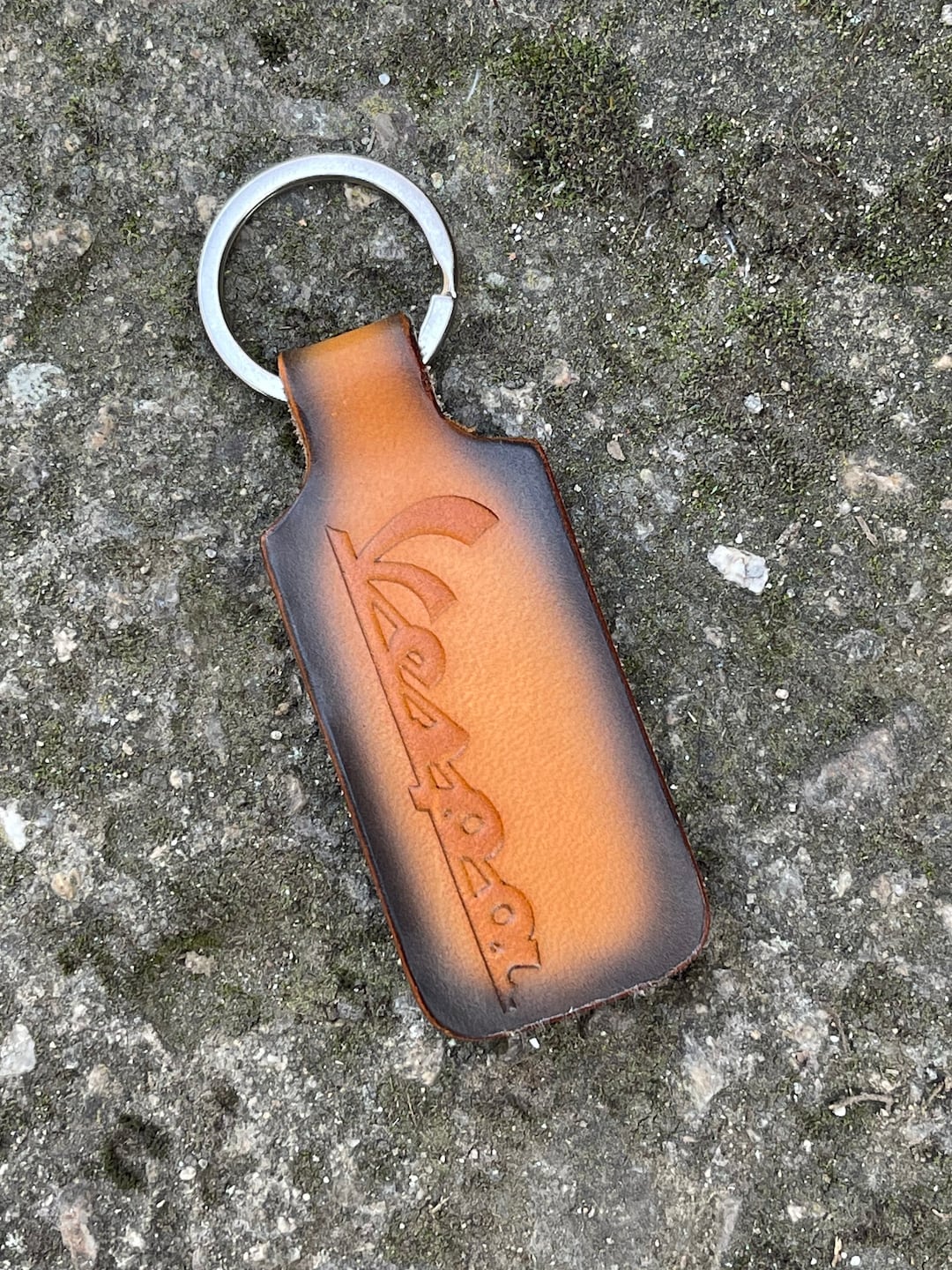 Embossed Motorcycle Automotive Logo Keychain Key Right,handmade Leather ...
