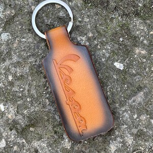 Embossed Motorcycle Automotive Logo Keychain Key Right,handmade Leather ...