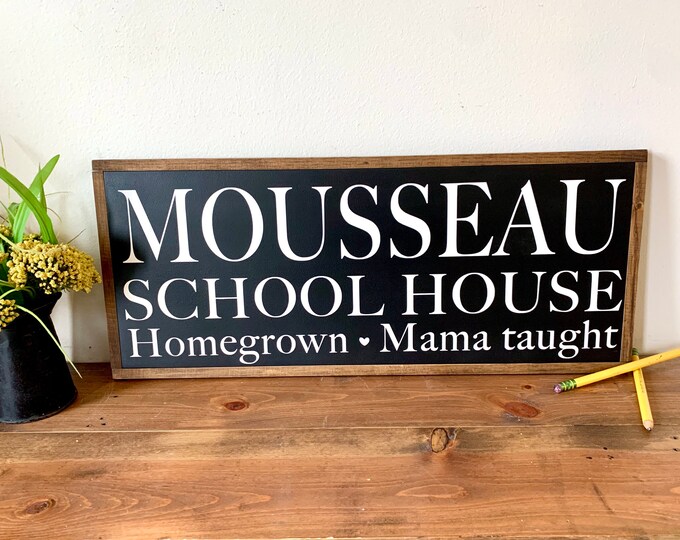 Family School House Sign| Personalized Family Homeschool Sign ...