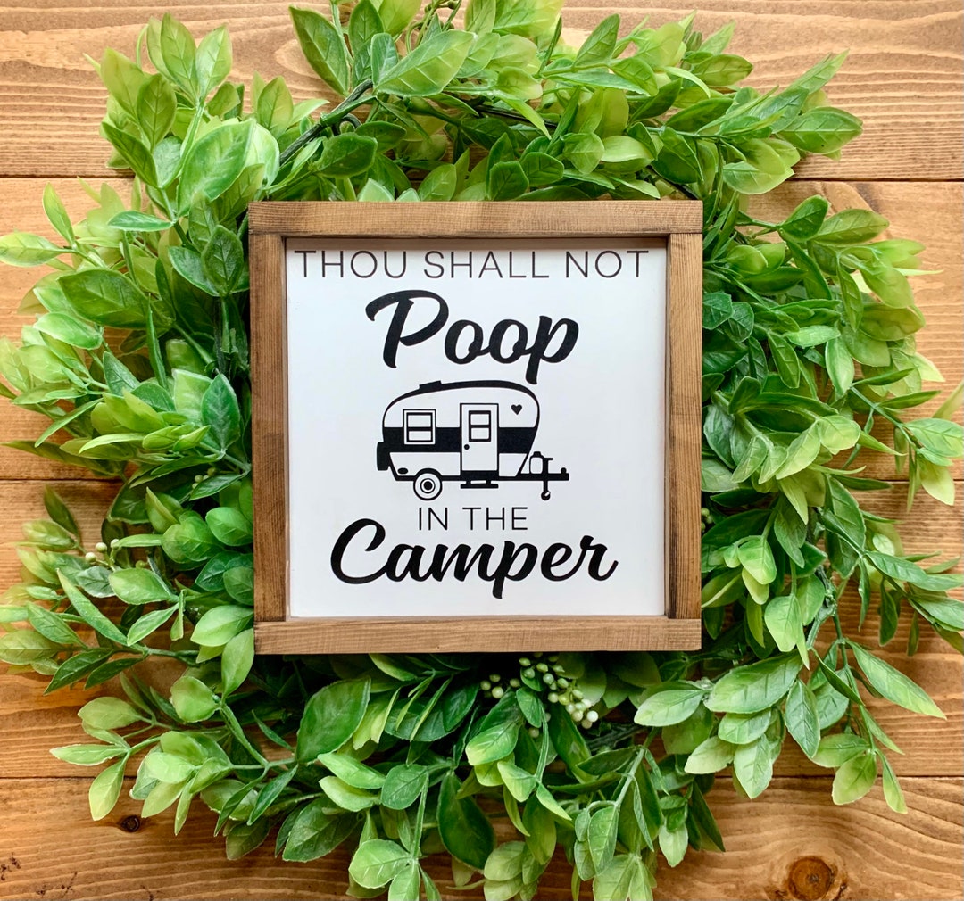 Thou Shall Not Poop in the Camper Sign Camper Bathroom Sign - Etsy