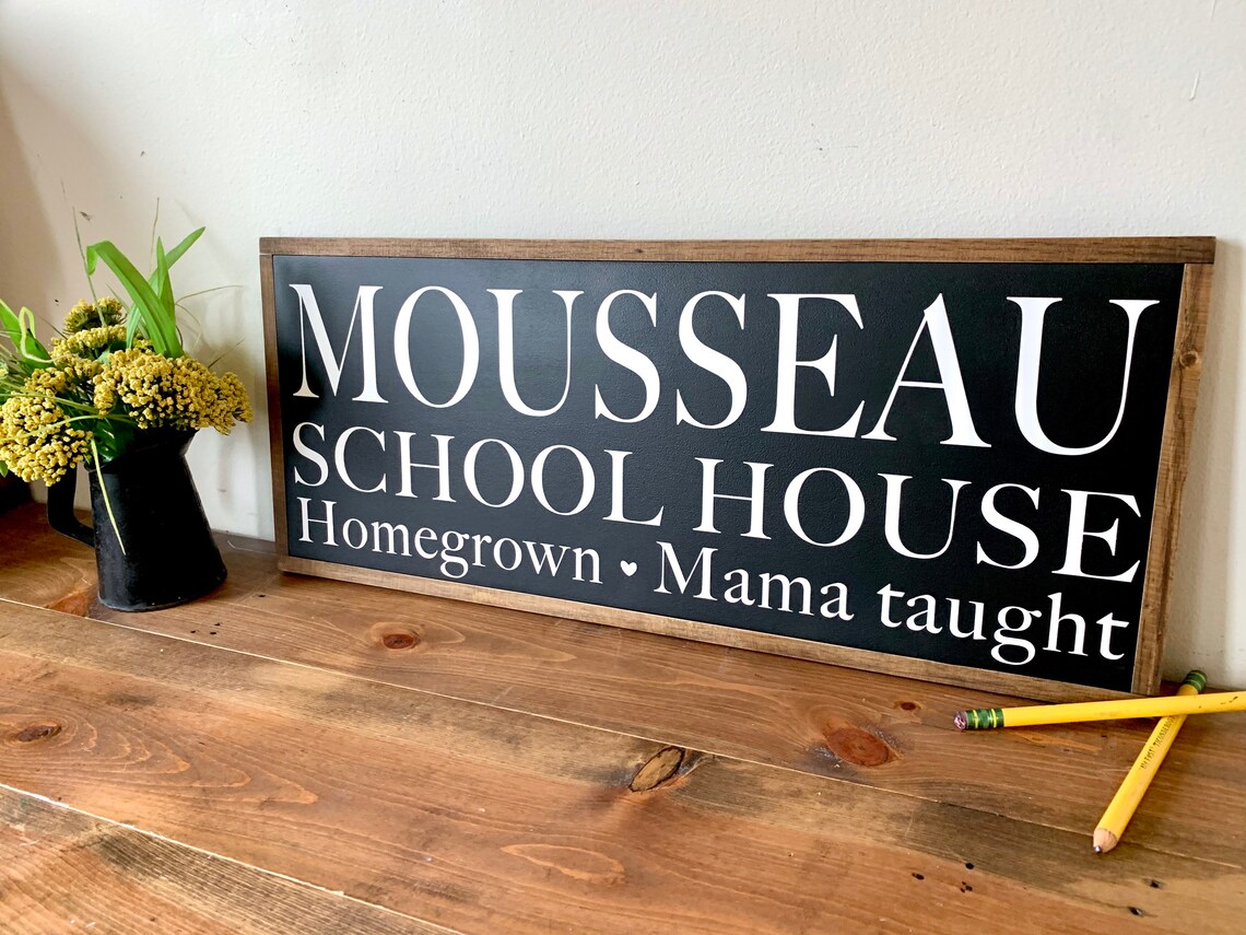 Family School House sign Personalized Family homeschool sign | Etsy