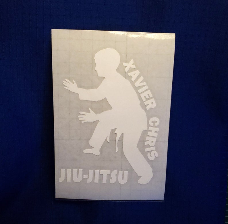 Custom Jiu-jitsu Vinyl Car Decal - Boy or Girl Silhouette - Etsy