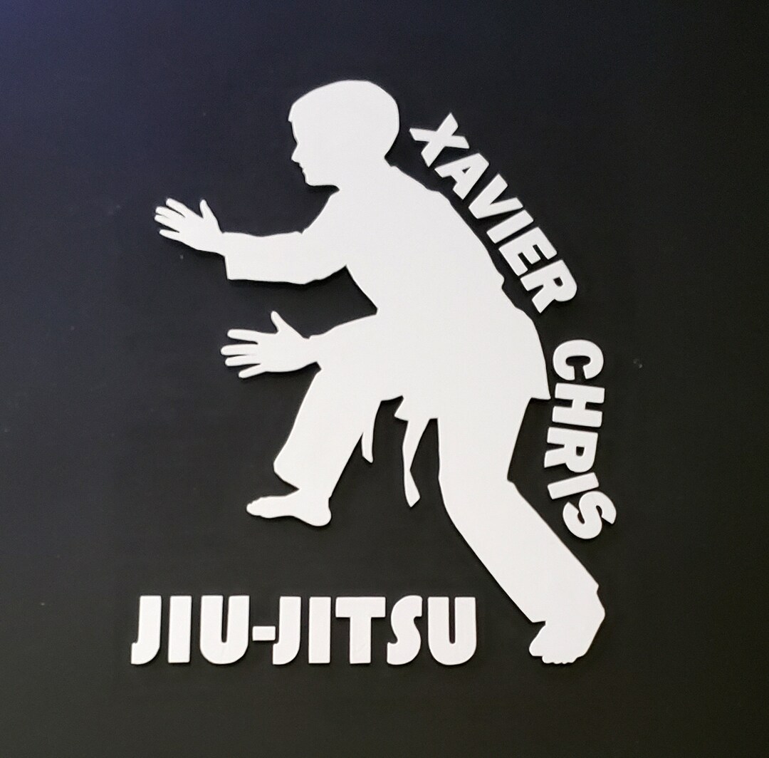 Custom Jiu-jitsu Vinyl Car Decal - Boy or Girl Silhouette - Etsy