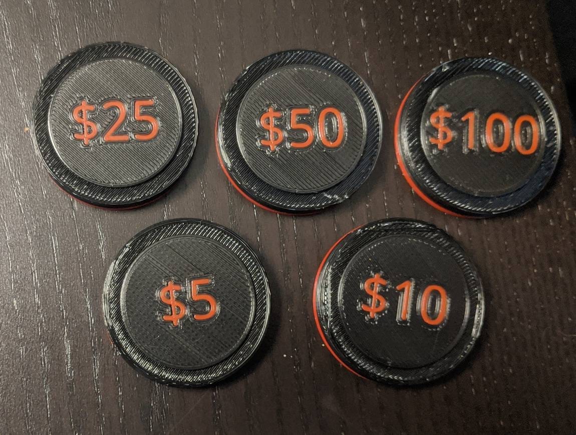 24 Pack Stacking 3D Printed Checkers | Checkers Game Pieces | Custom ...