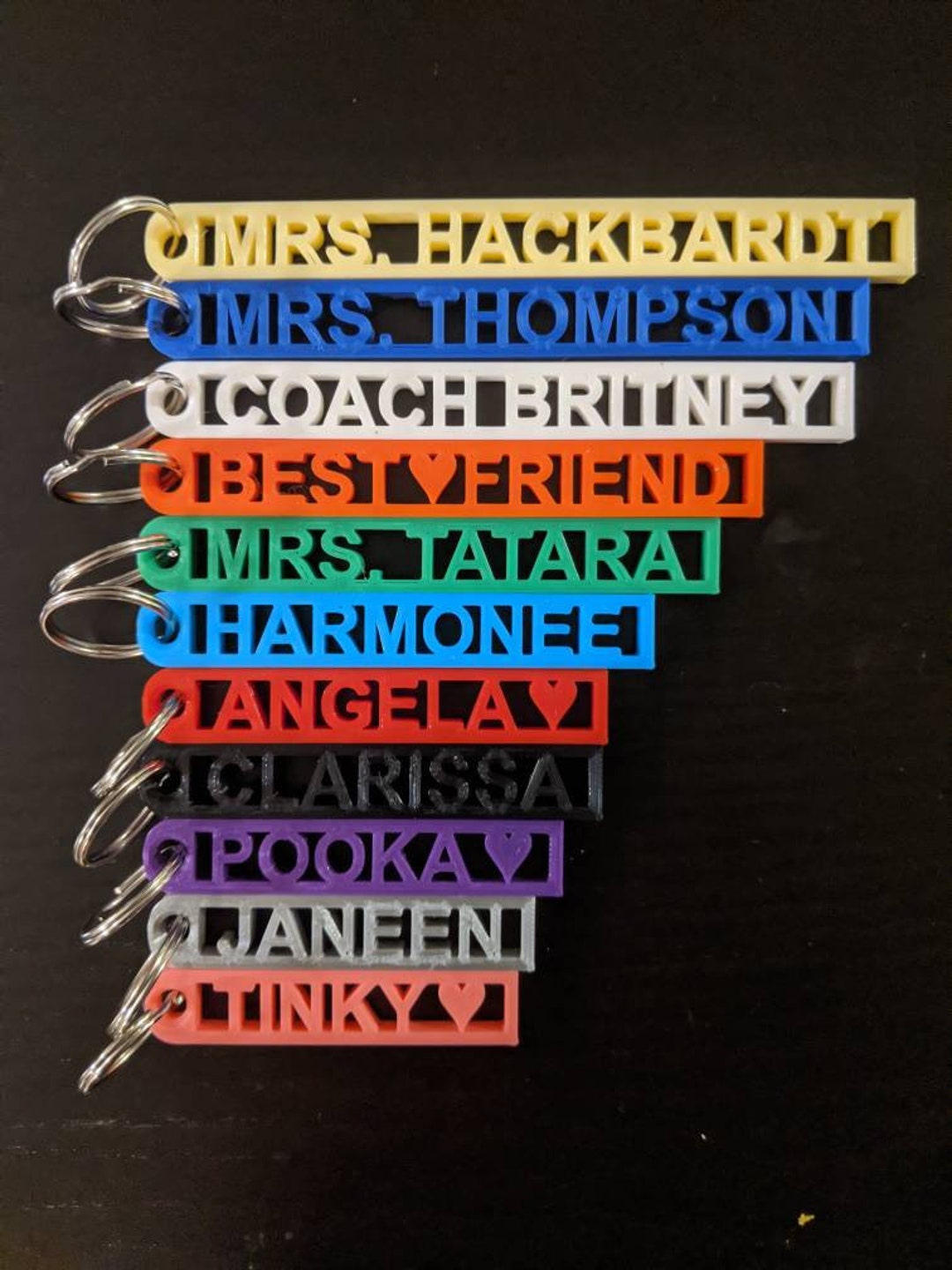 Personalized Name Keychains. Christmas Stocking Stuffers. Small Gift ...