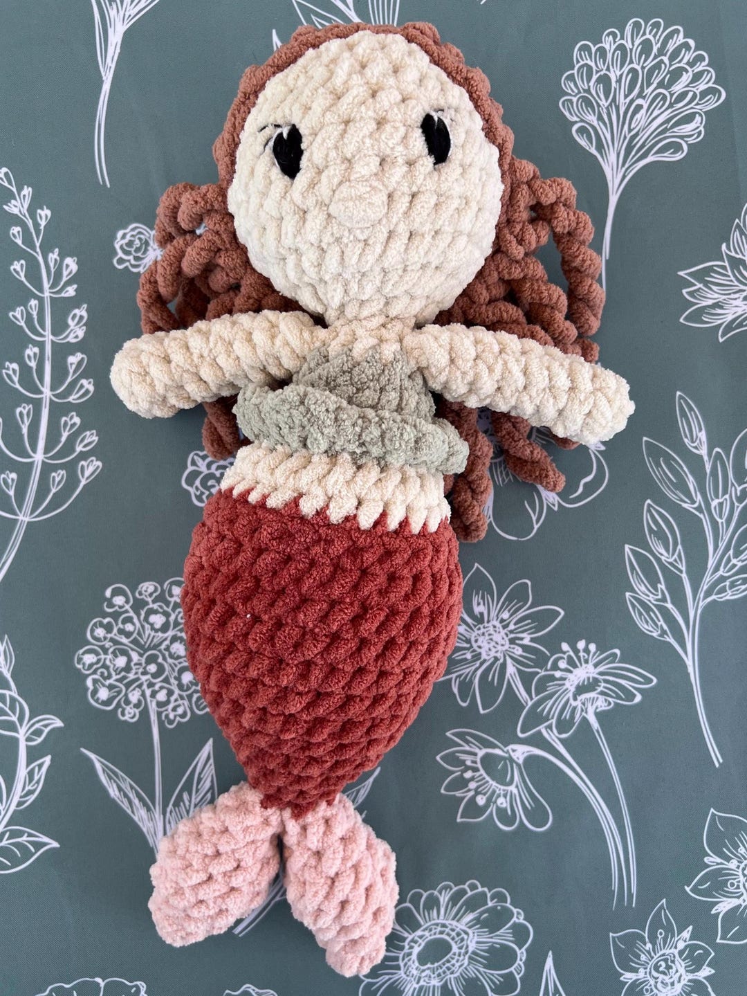 Mermaid Lovey | Mermaid Stuffie | Mermaid Plush | Crochet Snuggler - Etsy