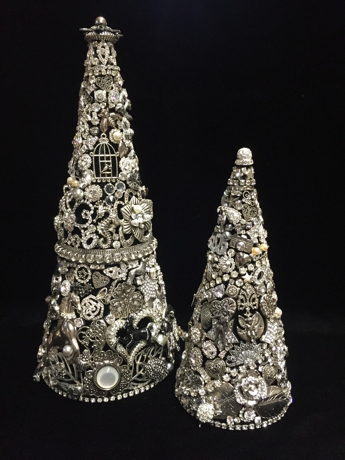 Small Silver Jewelry Tree - Etsy