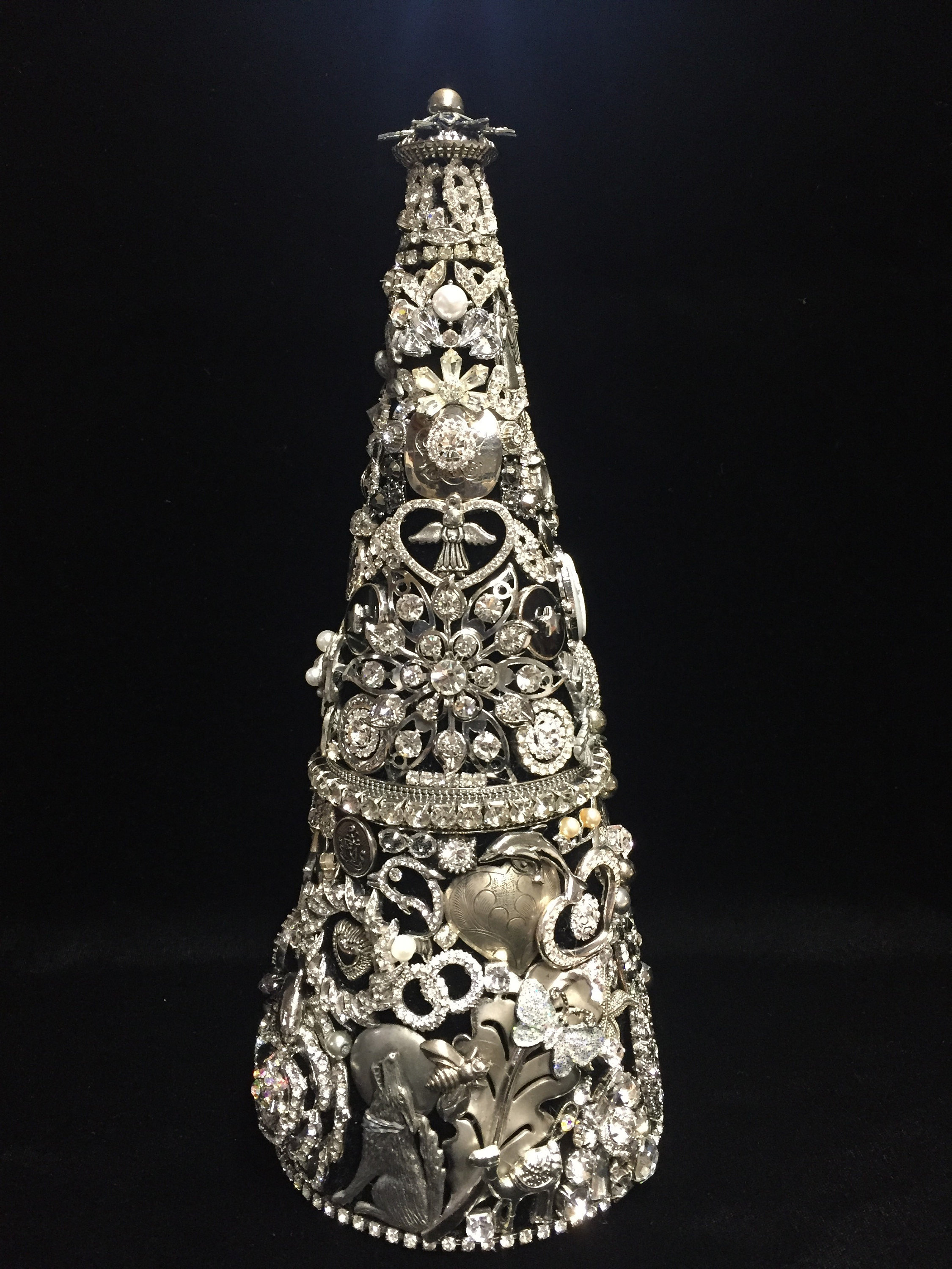 Medium Silver Jewelry Tree - Etsy