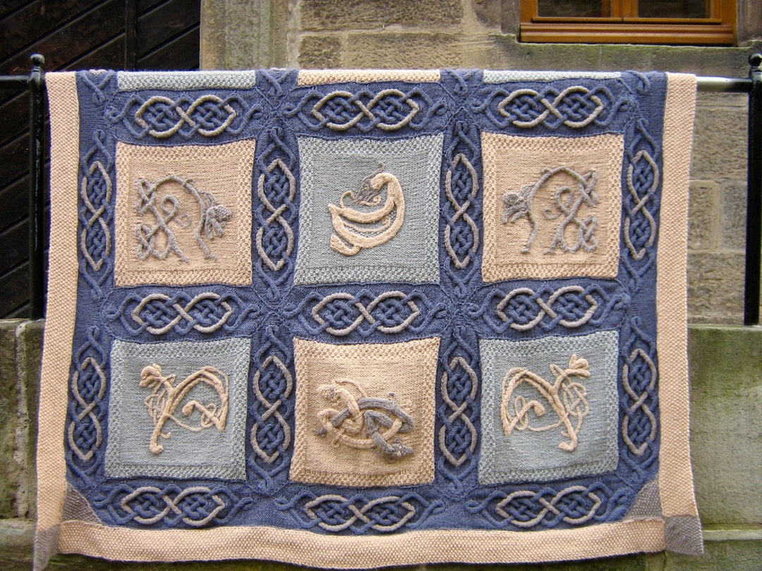 Celtic Cable Blanket "beastie" - Designer Knitting Pattern ...