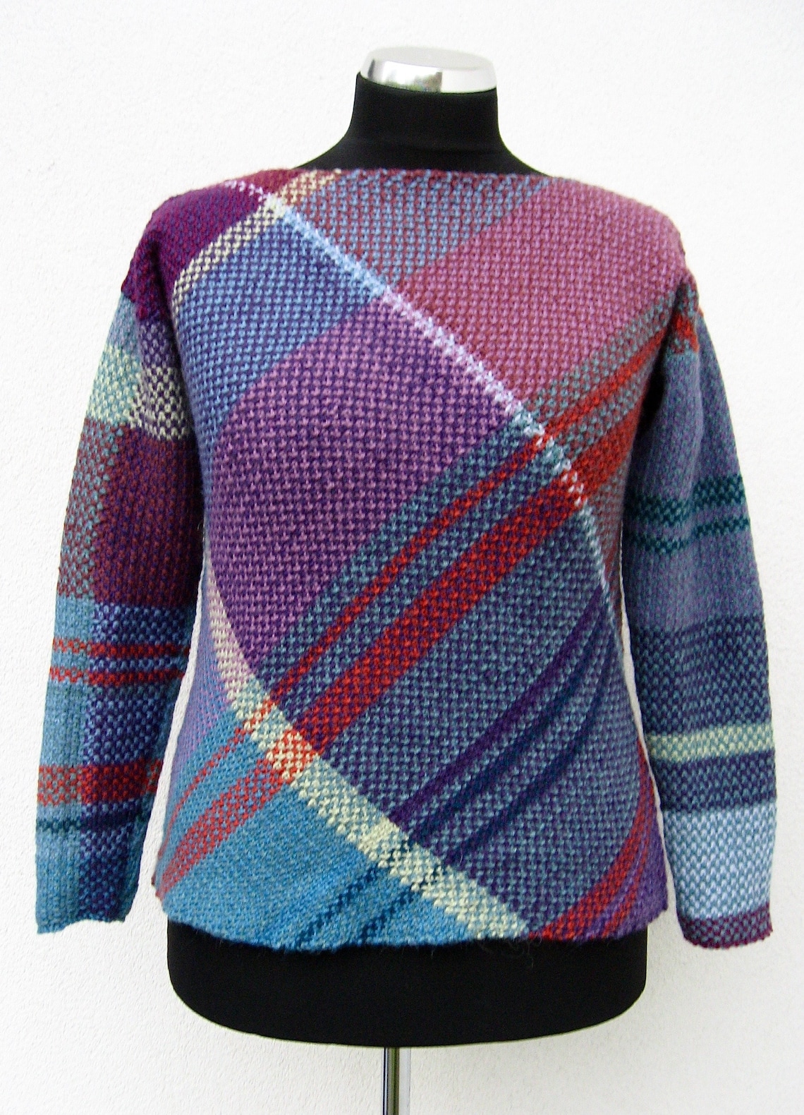 Women's Linen Stitch Jumper / Sweater "swinging on the Gate" - Designer ...