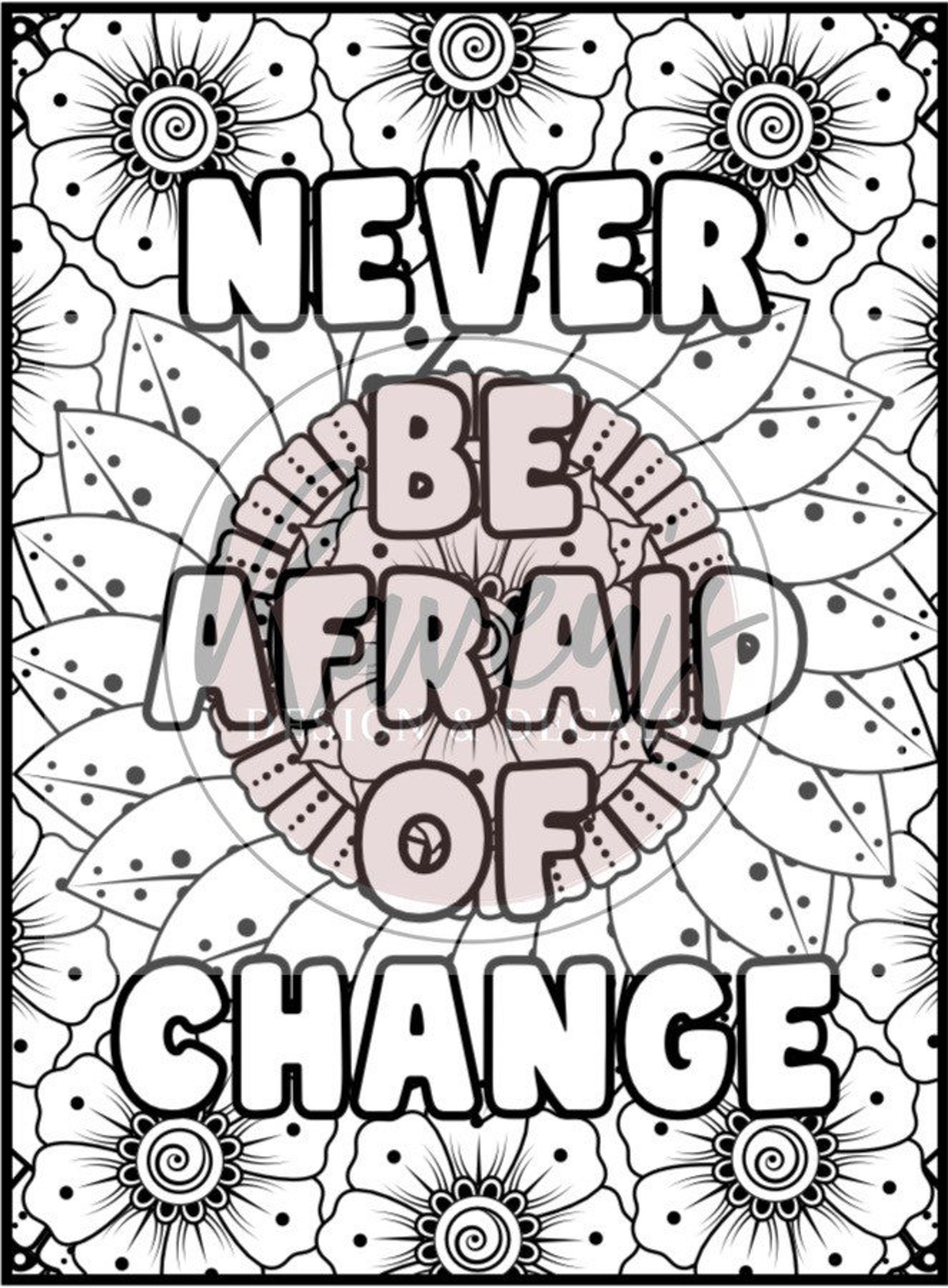 Motivational Coloring Sheets - Etsy