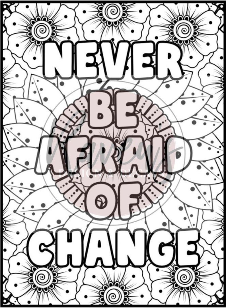 Motivational Coloring Sheets - Etsy