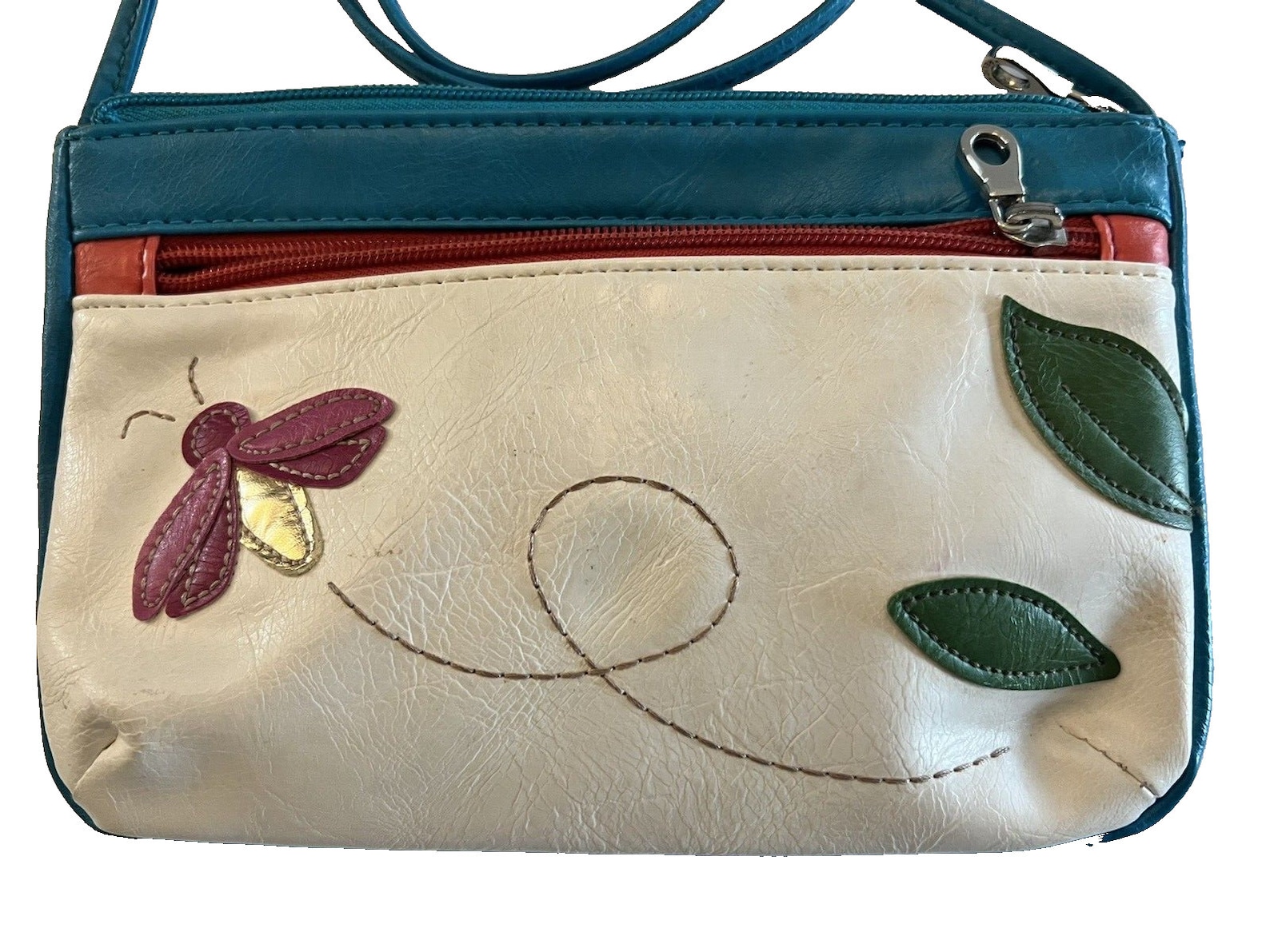 Designer RELIC Genuine Soft Leather Crossover Bee Handbag Multi-color ...