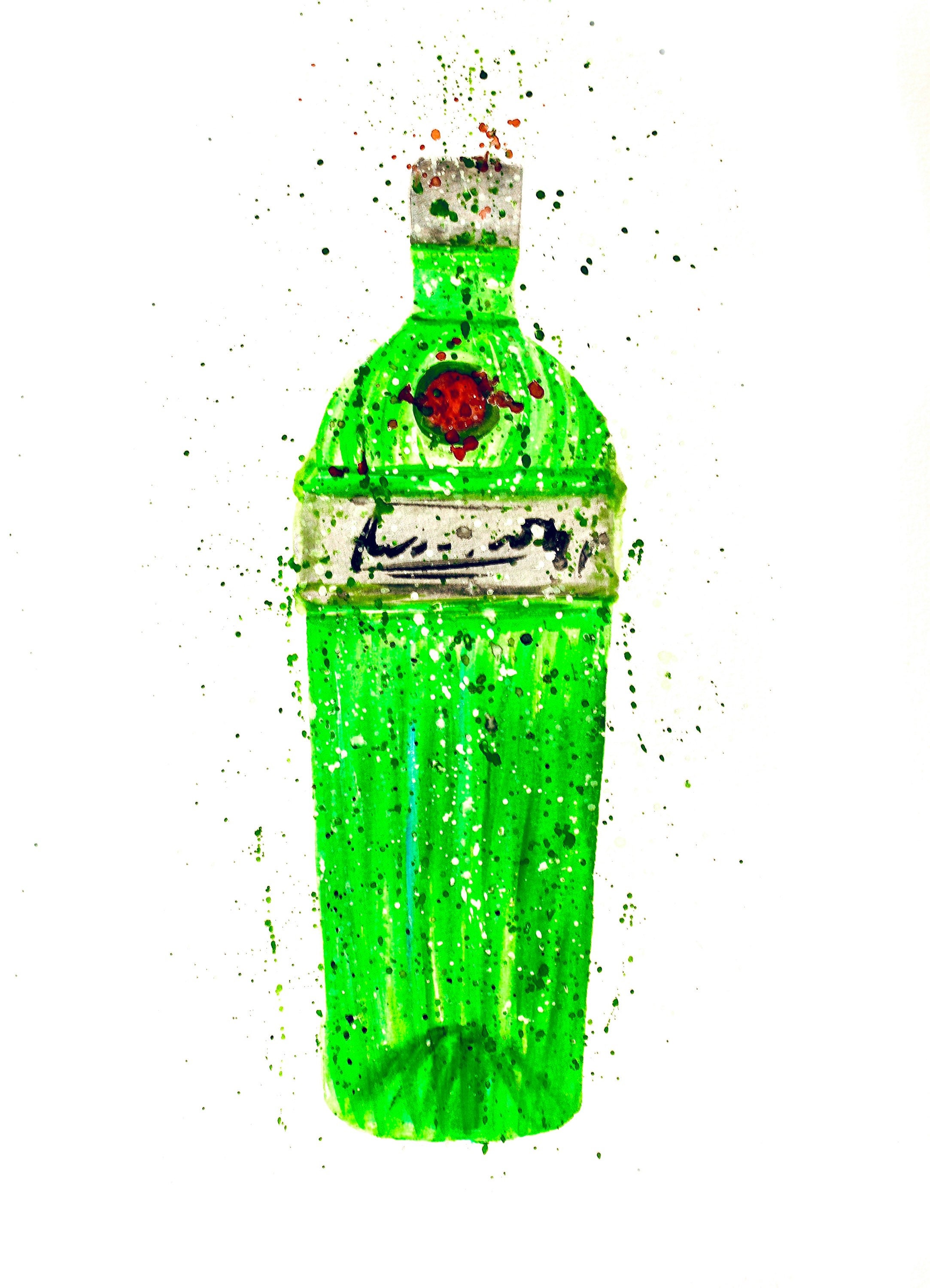 Gin Bottle Print Gin Wall Art Print Gin Lover Gift - Etsy