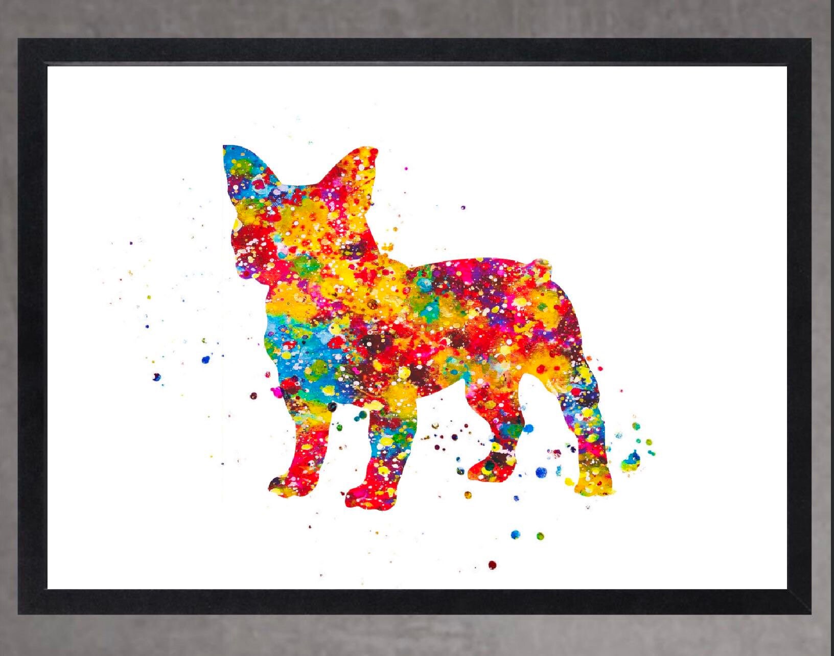 French Bulldog Watercolor Dog Print, Frenchie Birthday Gift, Frenchie ...