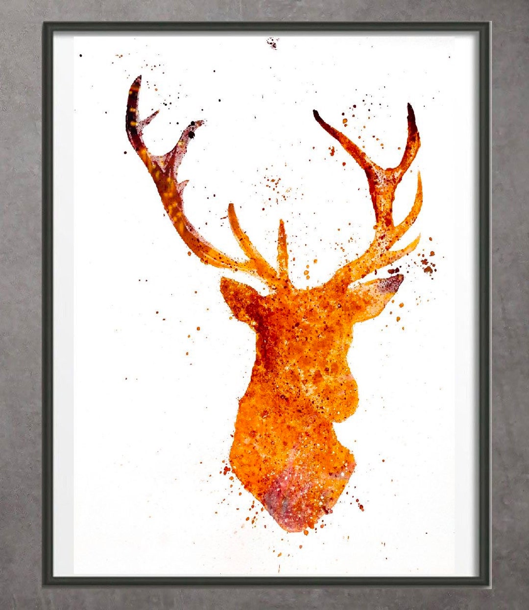 Stag Print, Deer Print, Stag Wall Art, Stag Picture, Deer Head Print ...