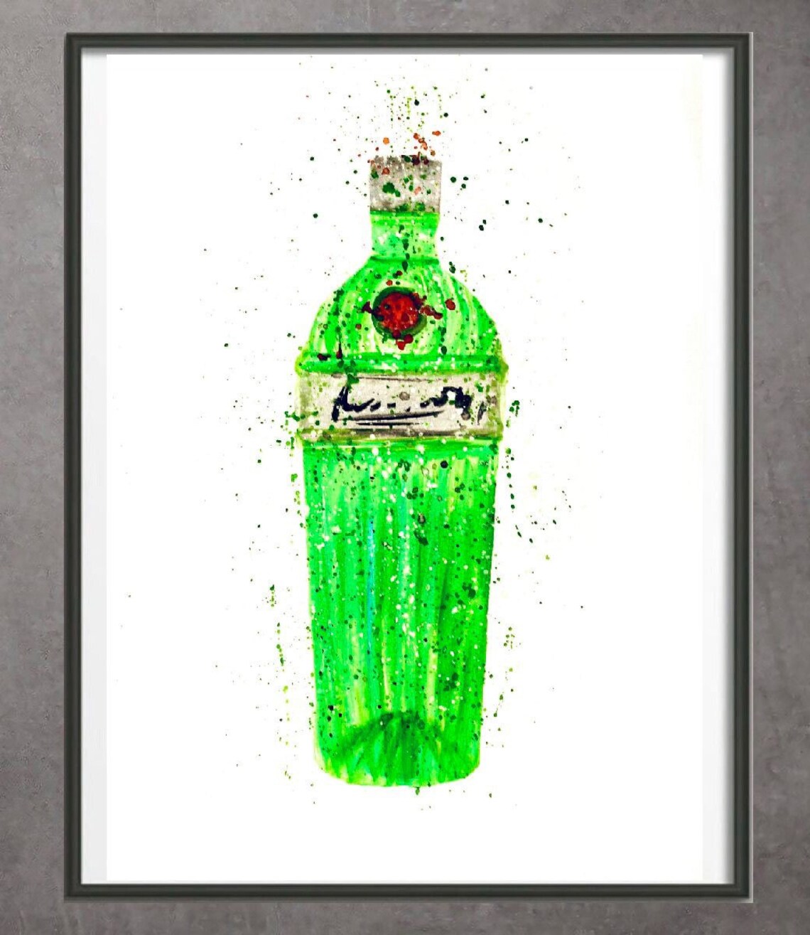 Gin Bottle Print Gin Wall Art Print Gin Lover Gift - Etsy