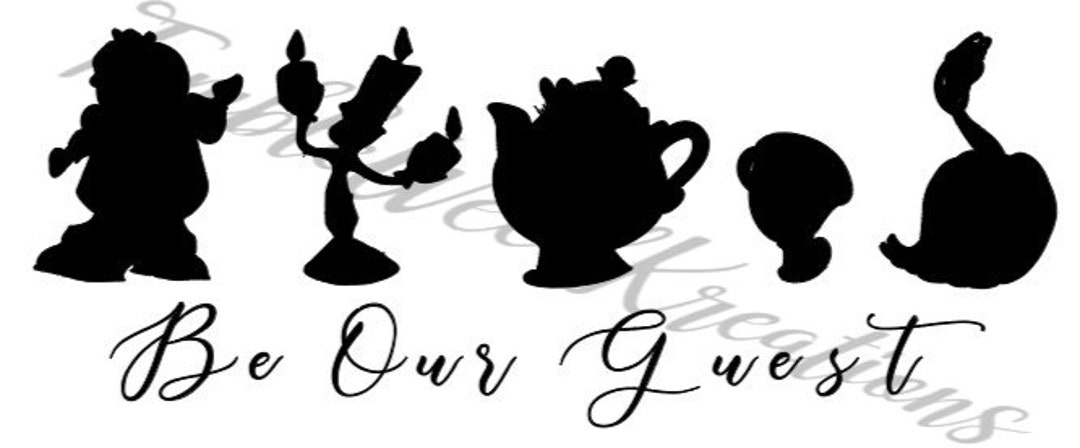 Beauty and the Beast Be Our Guest SVG File With Mrs. Potts, Chip ...