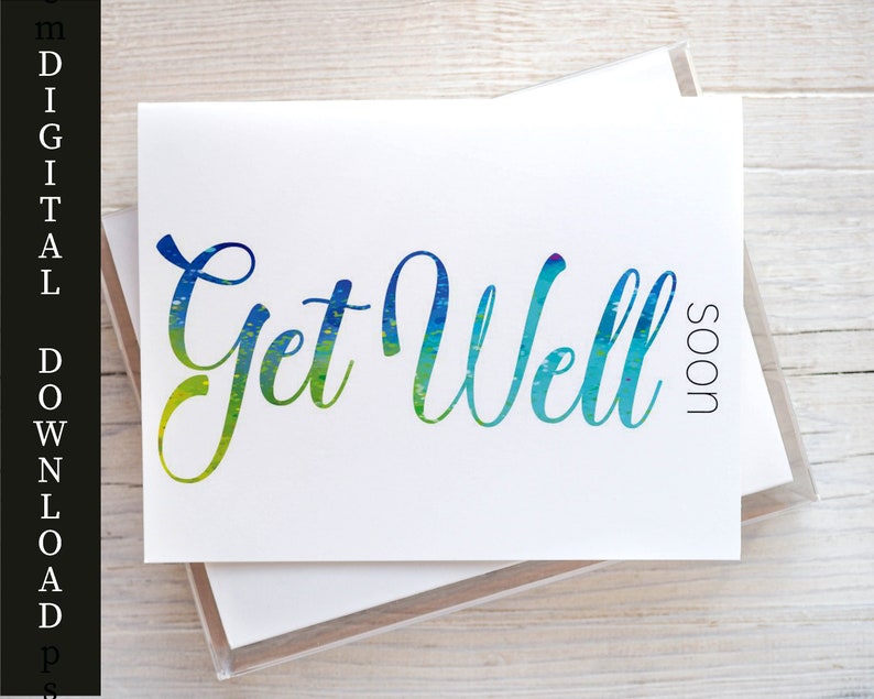 Get Well Soon Greeting Card, Printable Card - Etsy