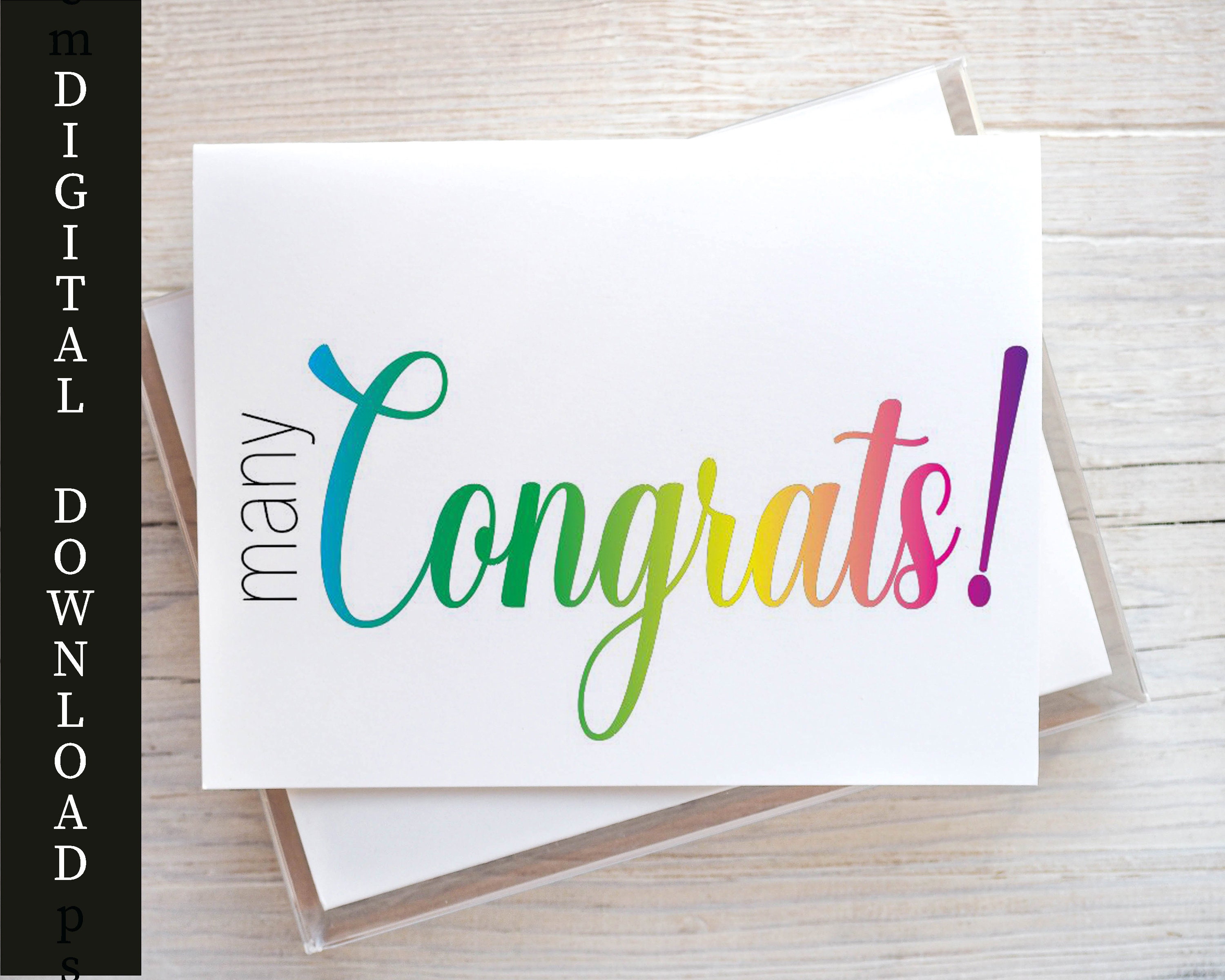 Congratulations Greeting Card, Encouragement Card, Printable PDF, Blank ...
